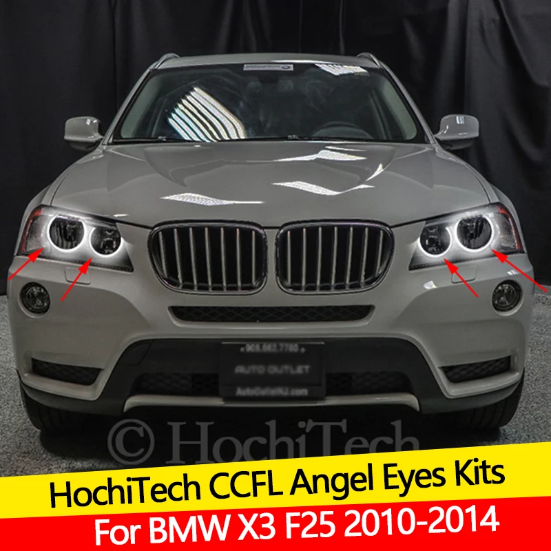 Hight Quality CCFL Angel Eyes Kit Warm White Halo Ring For BMW X3 F25 ...