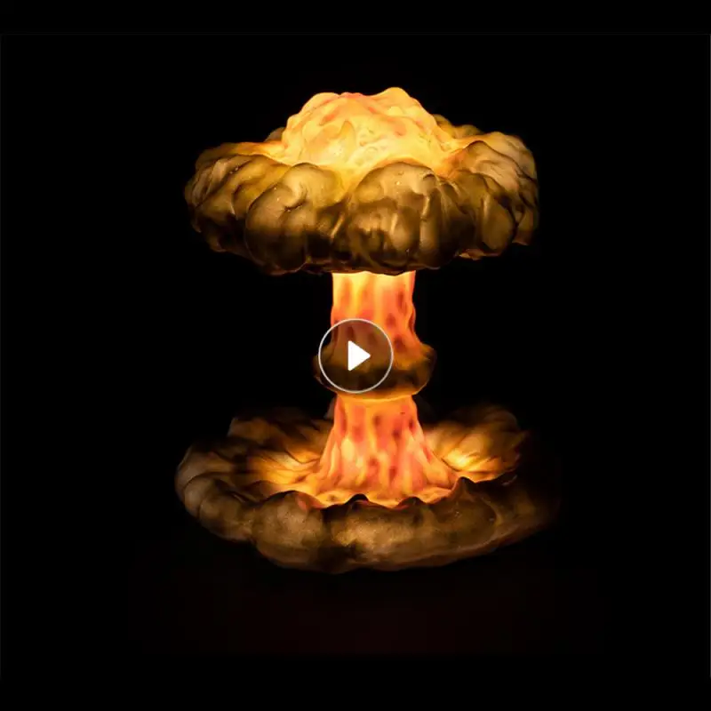 3d Printing Mushroom Cloud Lamp Seven-color Remote Control Adjustment ...