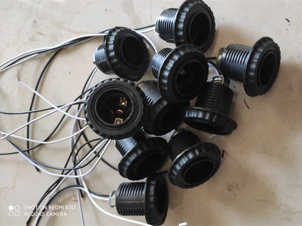 10pcs/lot E27 Lamp Base Plastic For Pipe Fittings Plastic Lamp Base ...