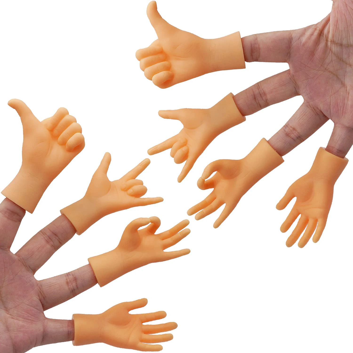 Funny Mini Hands Miniature Tease the Cat Pet Toy Creative Finger ...