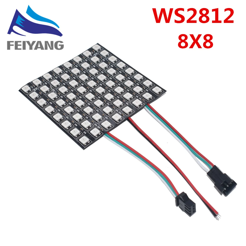 WS2812B 5050 RGB Led Digital Panel Matrix Flexible 8x8 16x16 8x32 Pixel ...