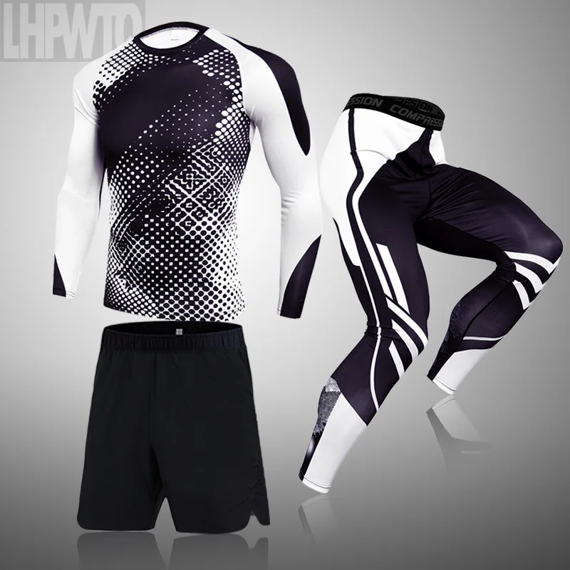 3-piece-sets-Compression-Suits-Men-s-Quick-Dry-set-Clothes-Sport ...