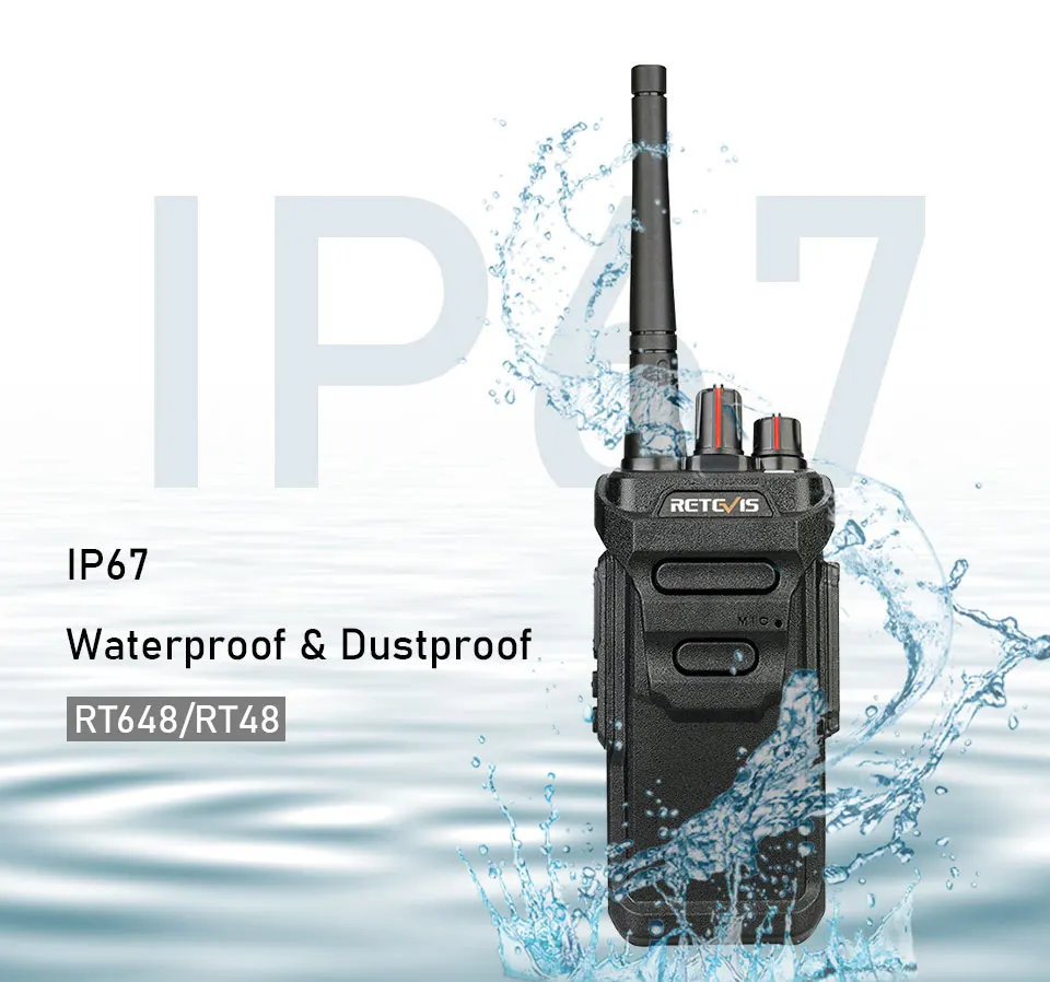 RETEVIS RT648 IP67 Waterproof Walkie Talkie 1 or 2 pcs Floating ...