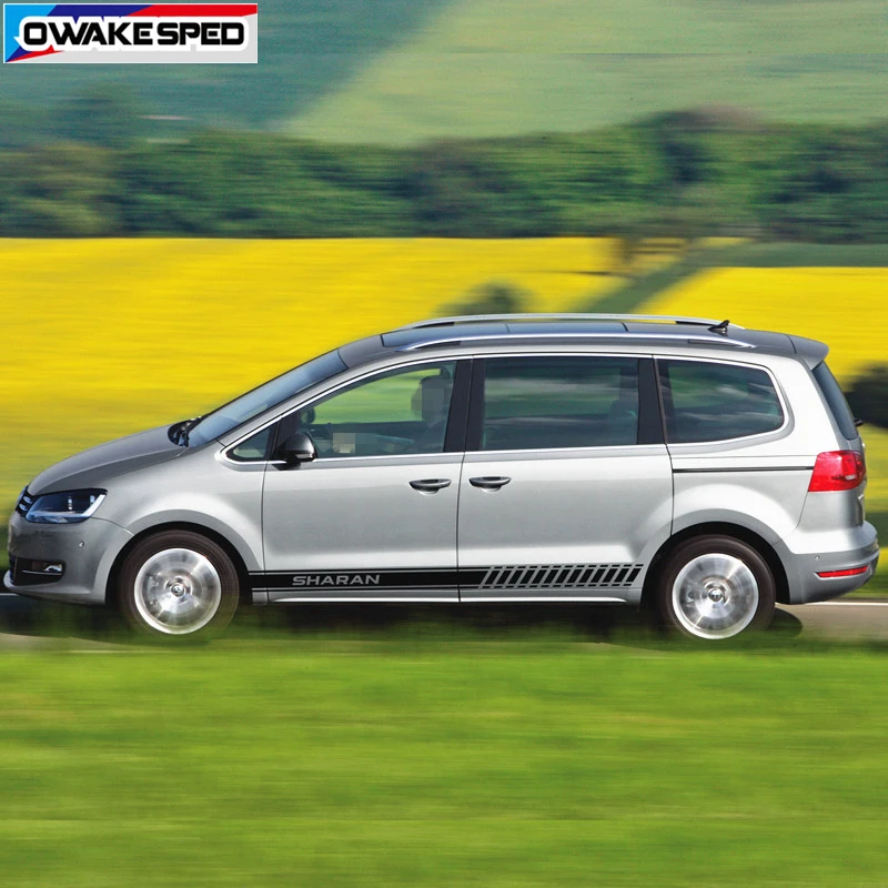 2pcs Sport Stripes For Volkswagen Sharan MVP Car Door Side Skirt ...