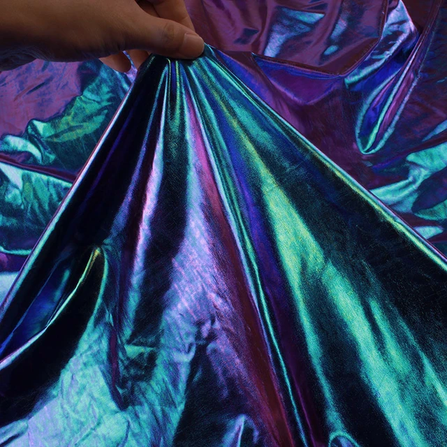 Blue Iridescent Fabric