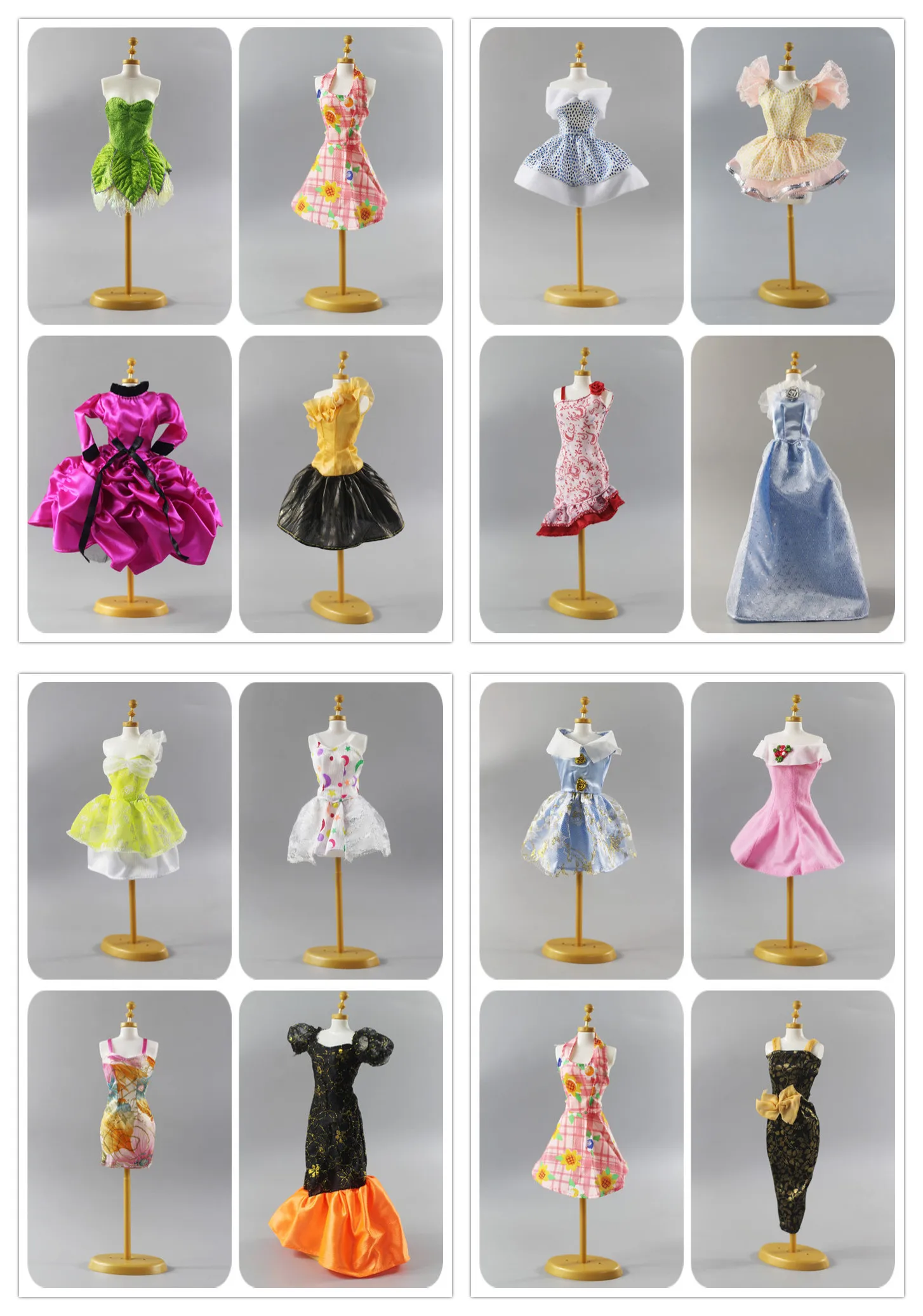 4pcs Party Dress Mini Skirt Many Style Clothes For 11.5 Inch 30cm Doll ...