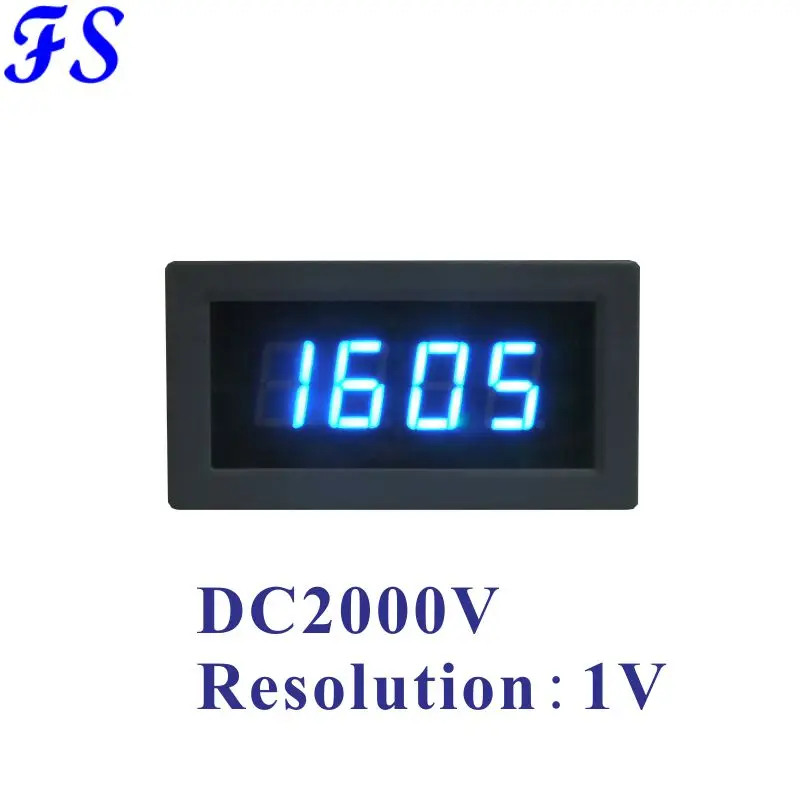 LED 디지털 전압계 DC 2000V 해상도 1V DC 전압계 전압 측정 테스터, 전원 공급 장치 DC 5V 전압 모니터 도구 ...