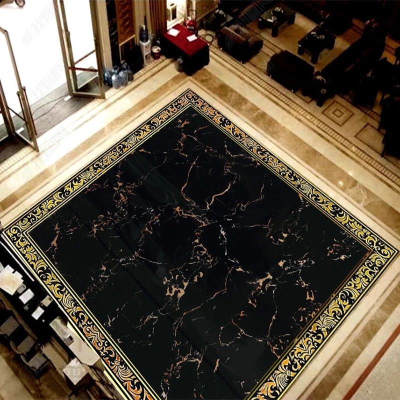 Black Marble Floor Tiles