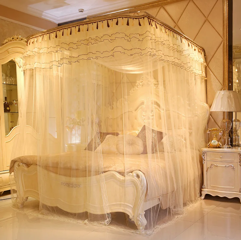 Fishing Rod Scaling Mosquito Net U-type 3-door Stainless Steel Floor-to ...