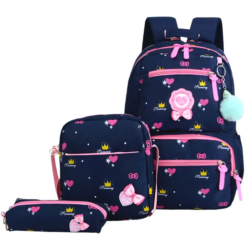 3PCS-Set-Waterproof-School-Bags-Children-Backpacks-For-Teenagers-Girls ...