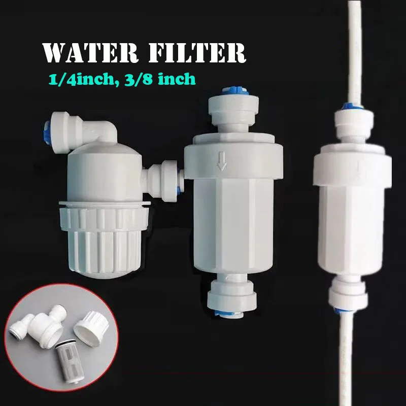 HEMAN 1/4 3/8 Inch Micro Water Filter Quick Access Purifier Stainless ...
