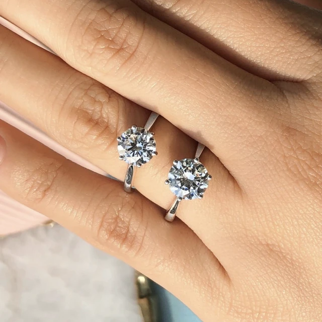 Simple Solitaire Diamond Engagement Rings