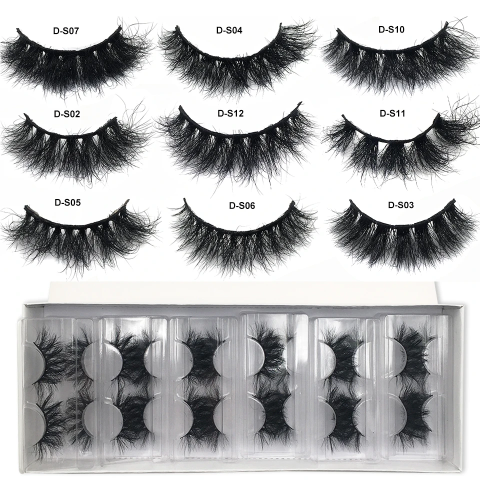 RED SIREN Mink Lashes Wholesale 5/10/50 Pairs Fluffy Real Mink Hair ...