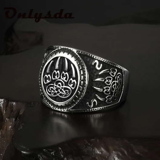 Dropshipping-Viking-Symbol-Bear-Paw-Claw-Rings-Mens-Slavic-Warding ...