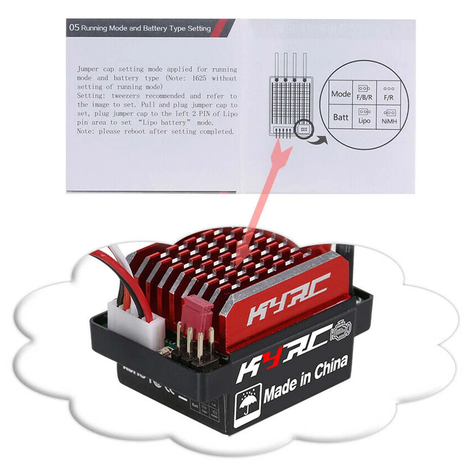 KYRC-60A-Brushed-ESC-Speed-Controller-2-3S-360A-for-1-10-RC-Cars-540 ...