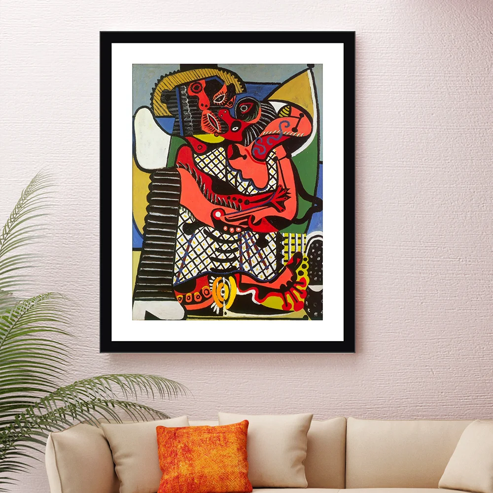 Digital Prints 1925- Pablo Picasso Poster The Kiss Wall Art ...