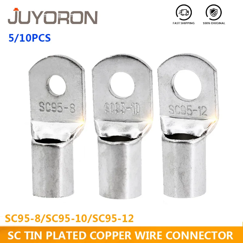 5/10PCS SC 95-8 95-10 95-12 Wire Nose Terminal SC95 Bare Copper Battery ...