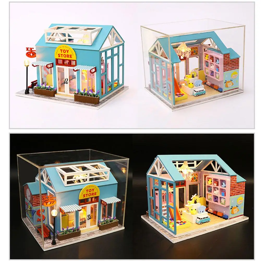 Doll House Miniature DIY Model Dollhouse Toy Store Handmade Toy With ...