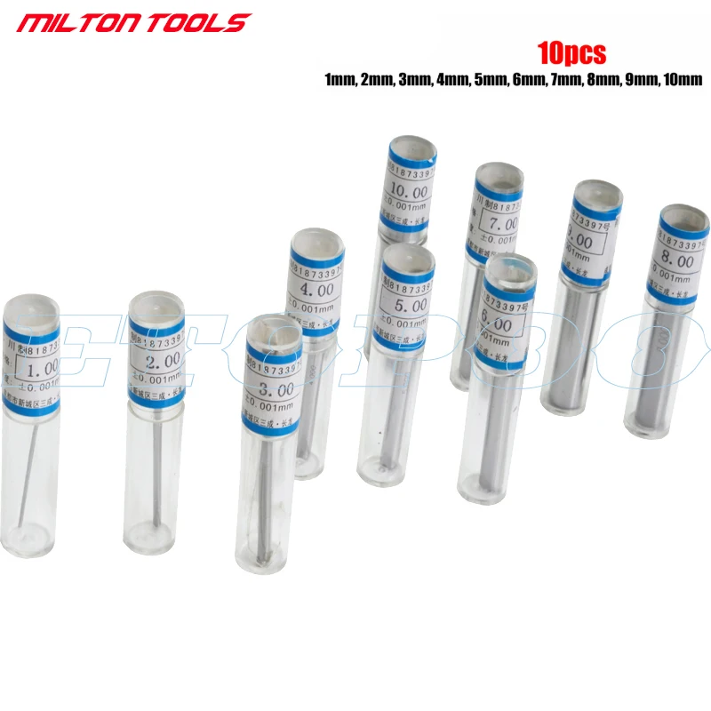 1mm,2mm,3mm,4mm,5mm,6mm,7mm,8mm,9mm,10mm Range 10Pcs Precision Pin ...