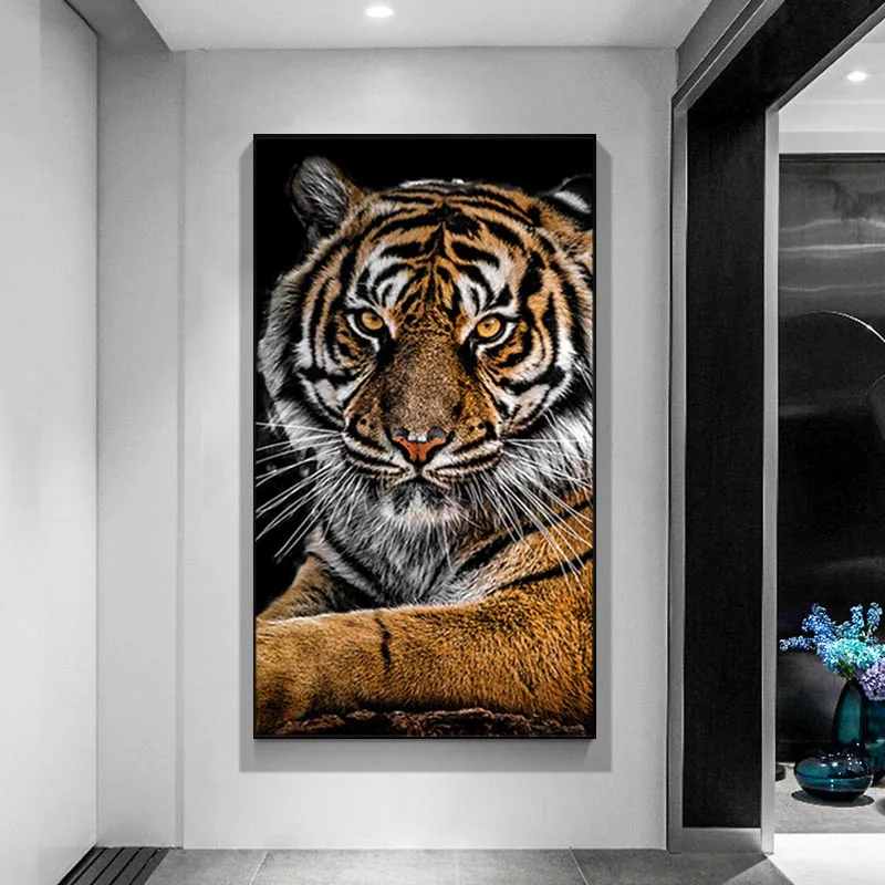 Modern-Animal-Tiger-Canvas-Painting-Wall-Art-Nordic-Style-Poster-and ...