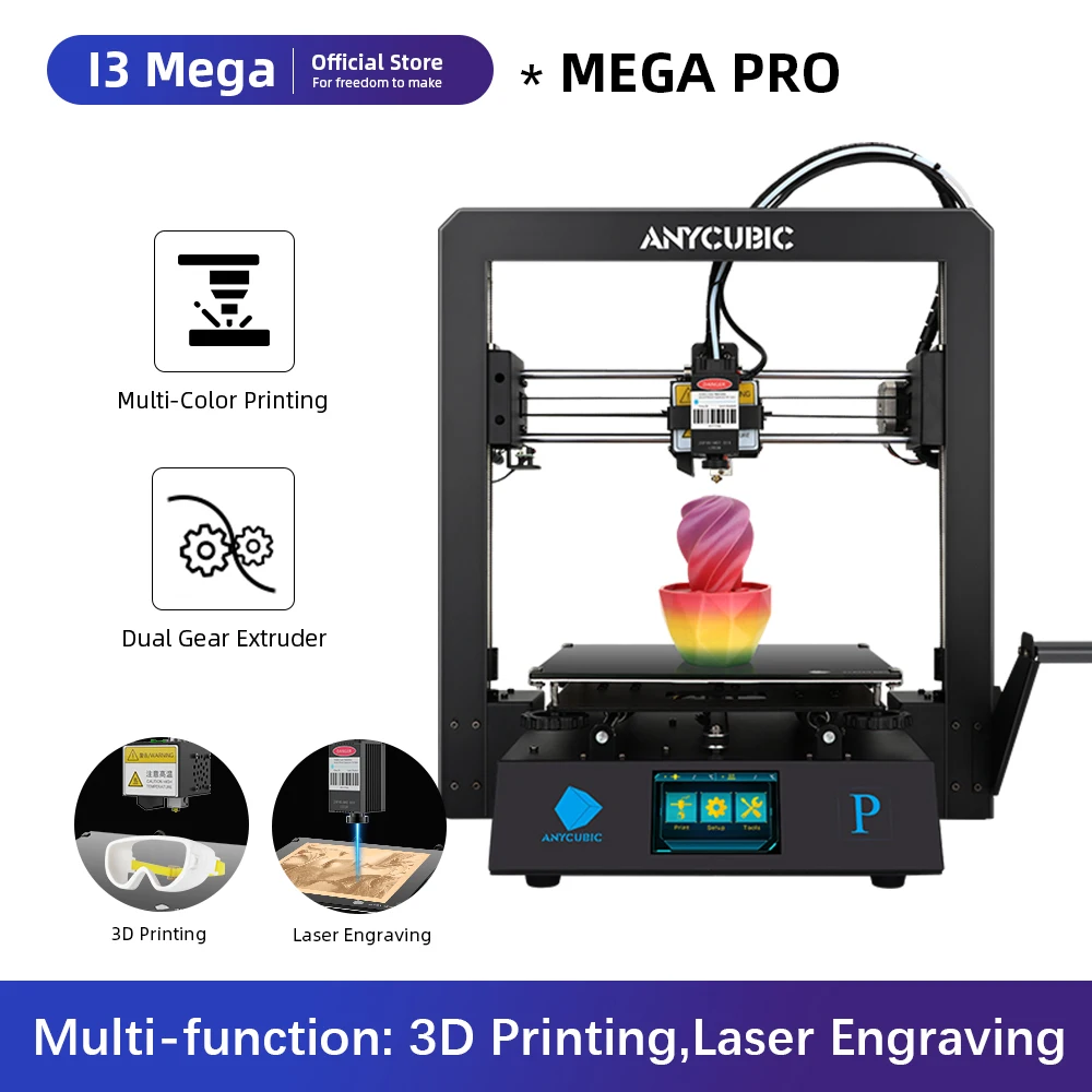 Купить 3d принтеры Anycubic Mega Pro Anycubic 3D Printer Mega Pro Laser ...