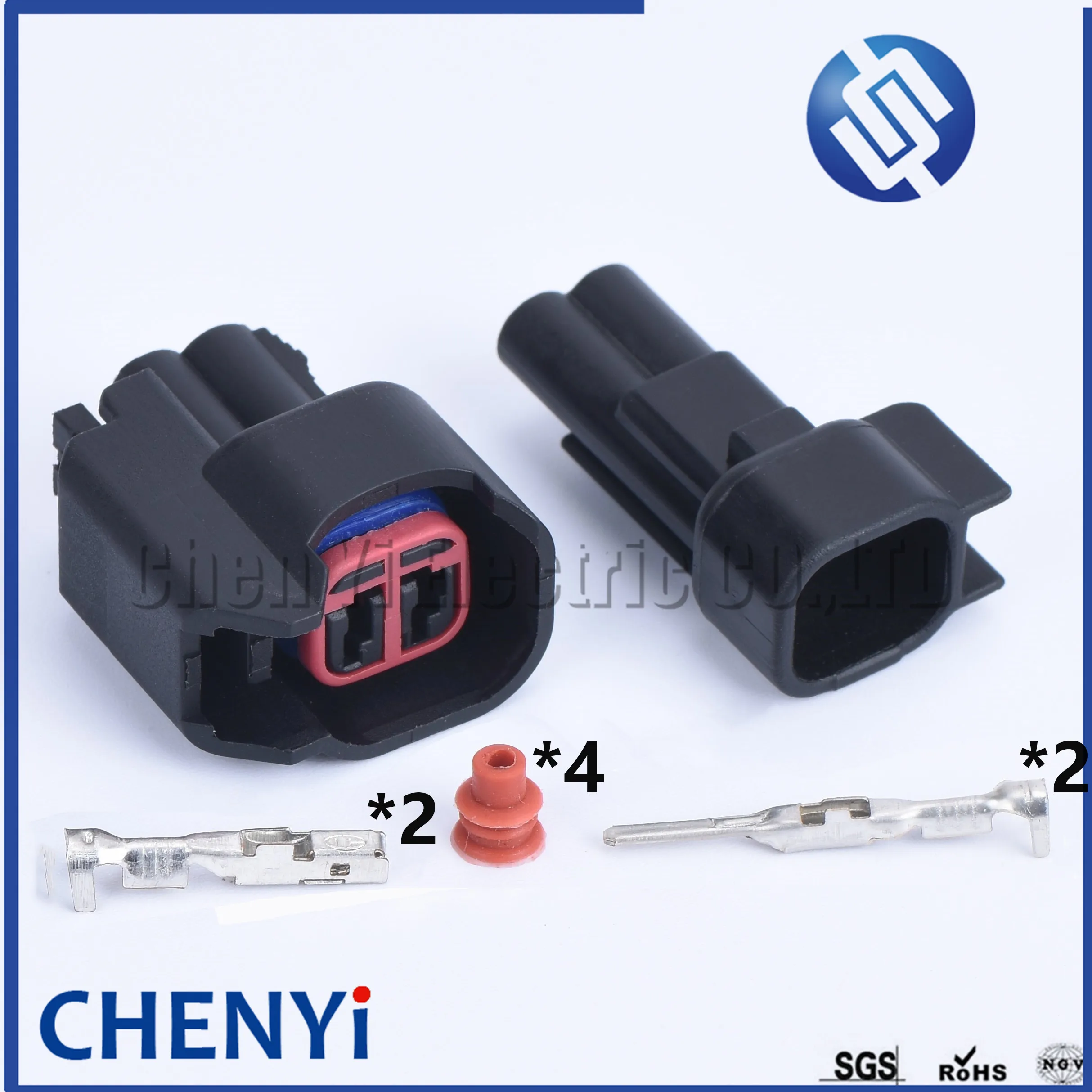 2 Set 2 Pin EV6 to EV1 car auto waterproof male or female fuel Injector ...