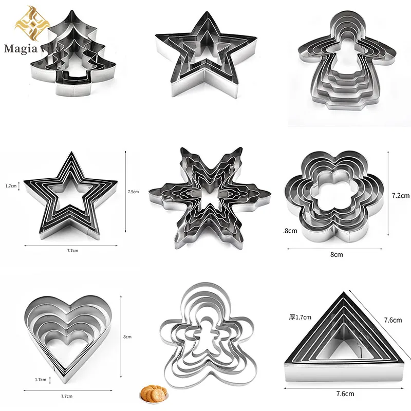 Stainless Steel Sugar Biscuit Press Stamp Embosser Cookie Cutter DIY ...