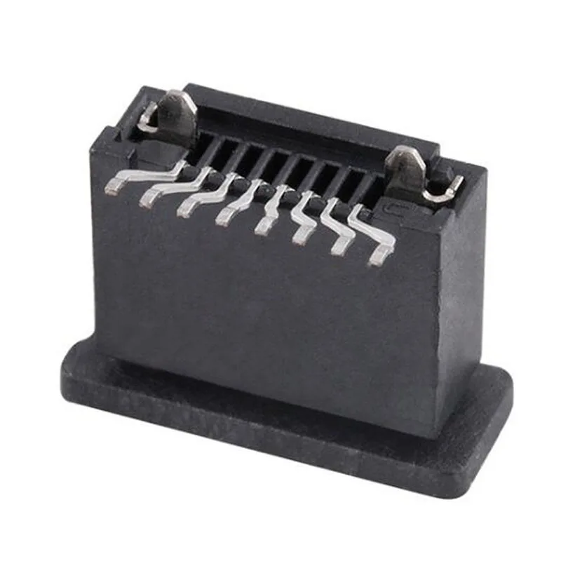 10pcs For iPhone 8Pin Vertical Lightning Female Socket Full Plastic SMT ...