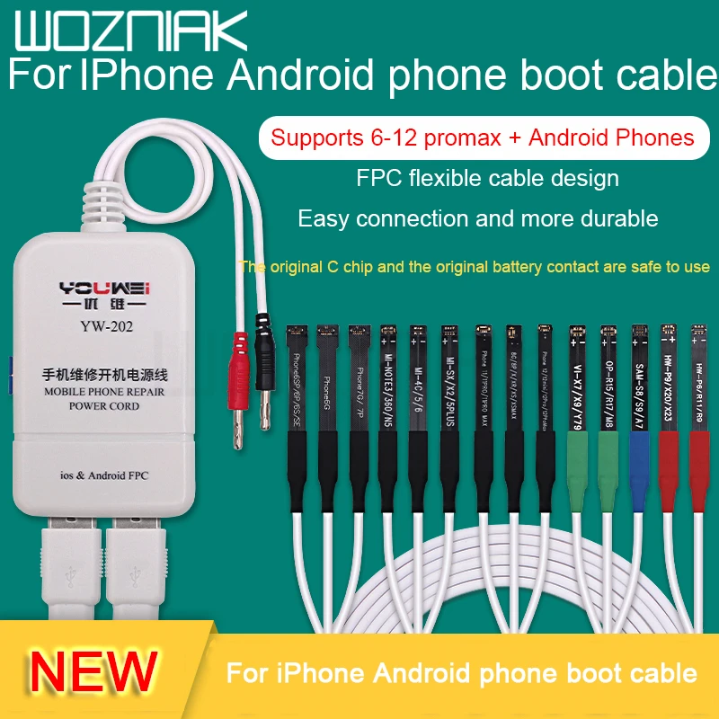 Wozniak YW 202 Boot Power Cable for iPhone 5S 12pro max And for Huawei ...