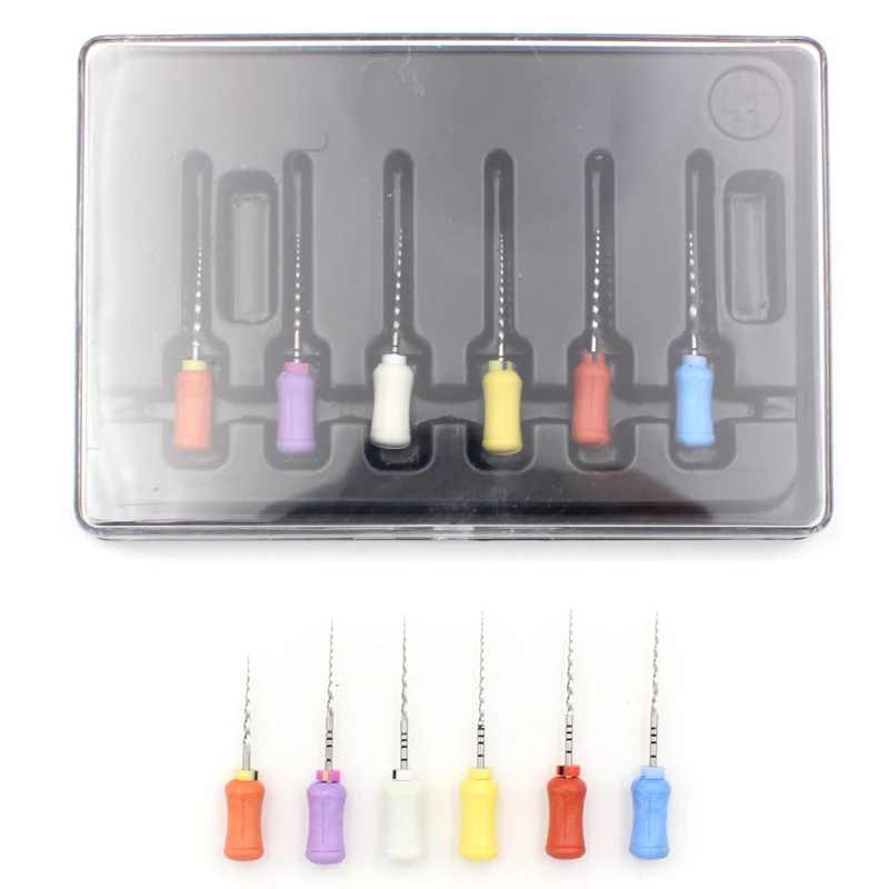 6 Pcs/Box Dental Endodontics NiTi Hand Use Super Rotary File SX F3 25mm ...