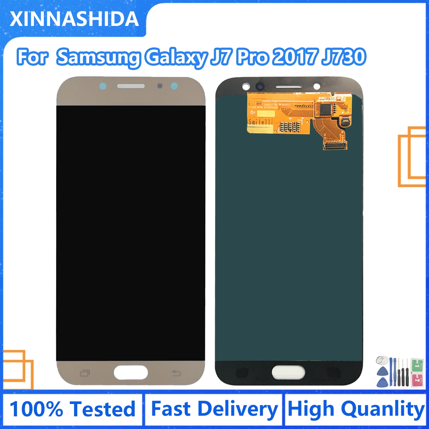Bloc Écran Tactile Lcd, 5.5 Pouces, Pour Samsung Galaxy J7 Pro 2017 J730 Sm-j730f J730fm/ds ...