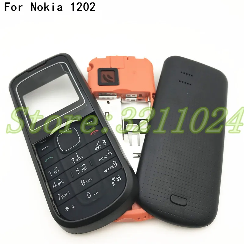 Carcasa completa para Nokia 1202, marco frontal con pantalla de cristal ...