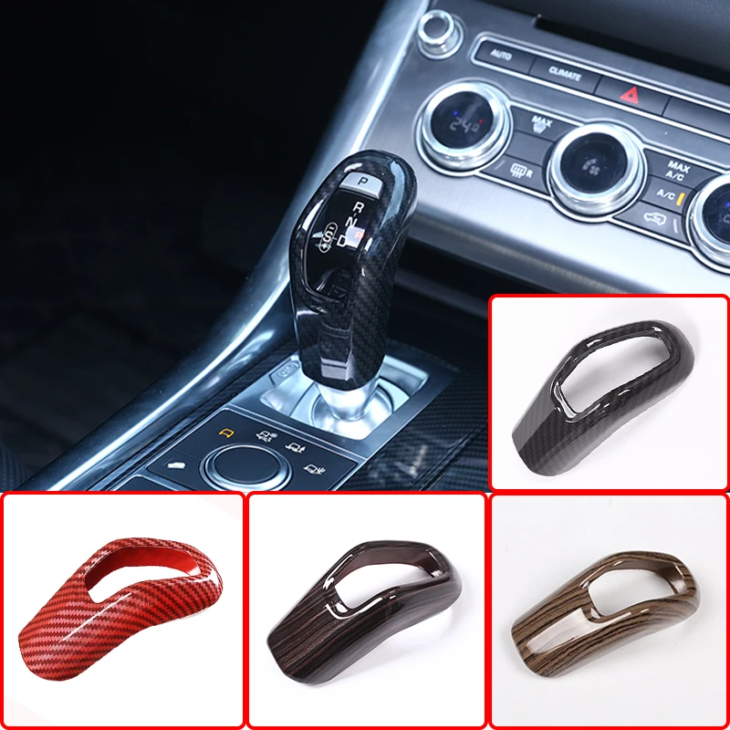 ABS-Carbon-Fiber-Style-Car-Gear-Shift-Head-Knob-Cover-Trim-For-Land ...