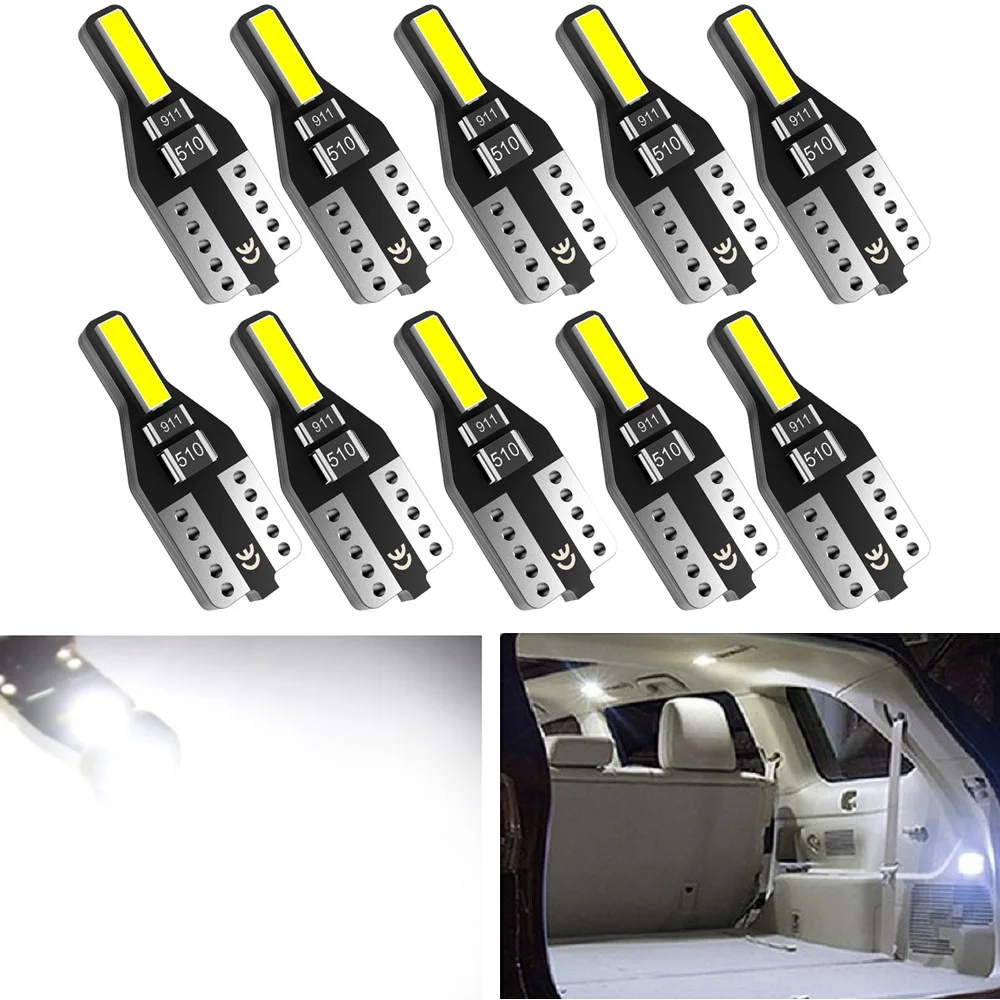 10x T10 W5W LED Bulb Car Interior Reading light For Ford Focus 2 3 ...