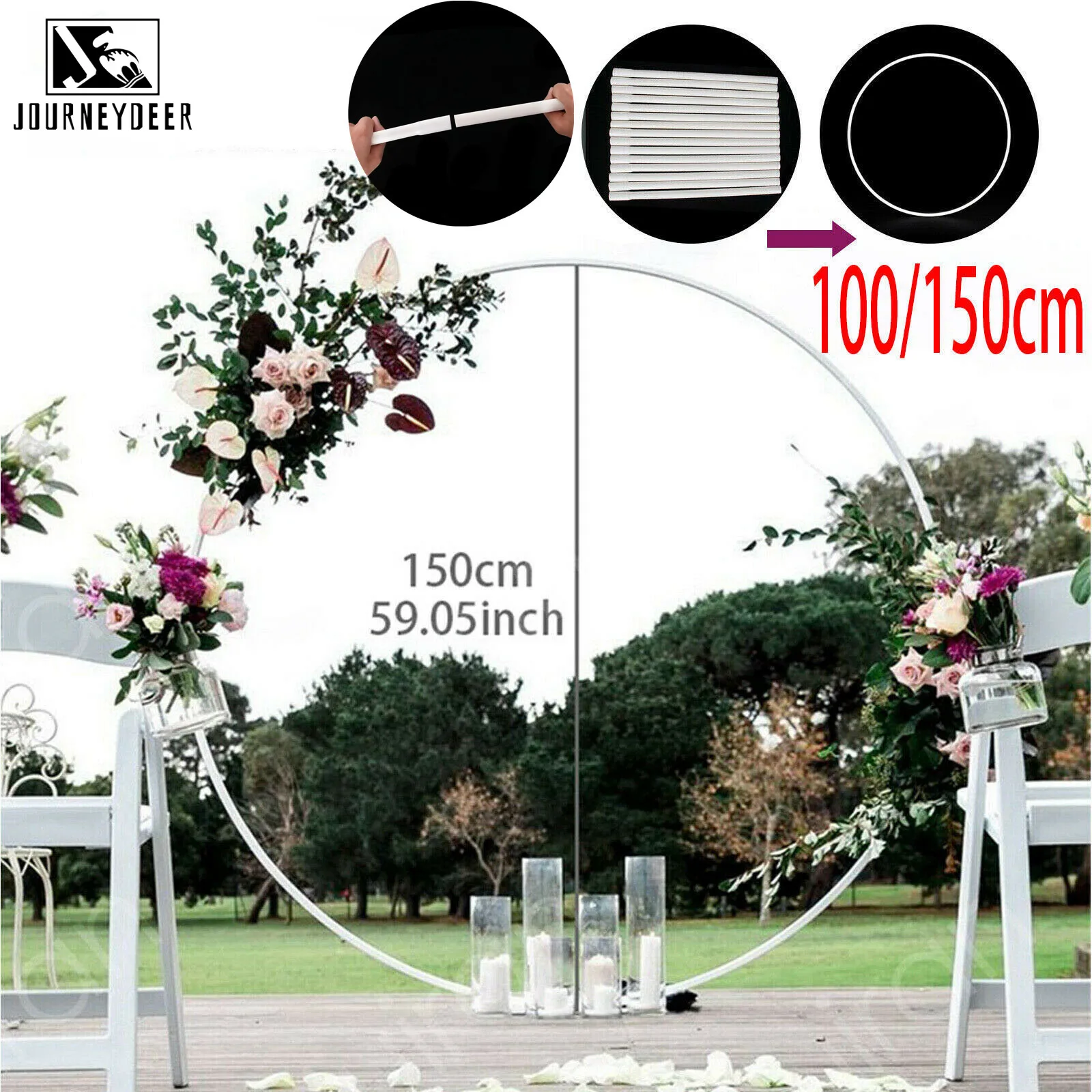 Arco de decoración para fiesta de cumpleaños y boda, estante de puerta ...
