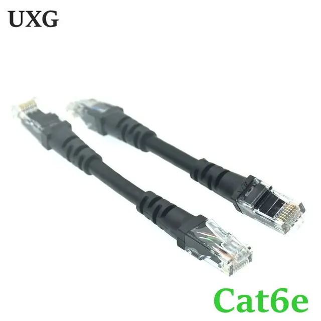 10cm RJ45 cable 26AWG CAT6 UTP Side Angled L Shape RJ45 Patch Cord ...