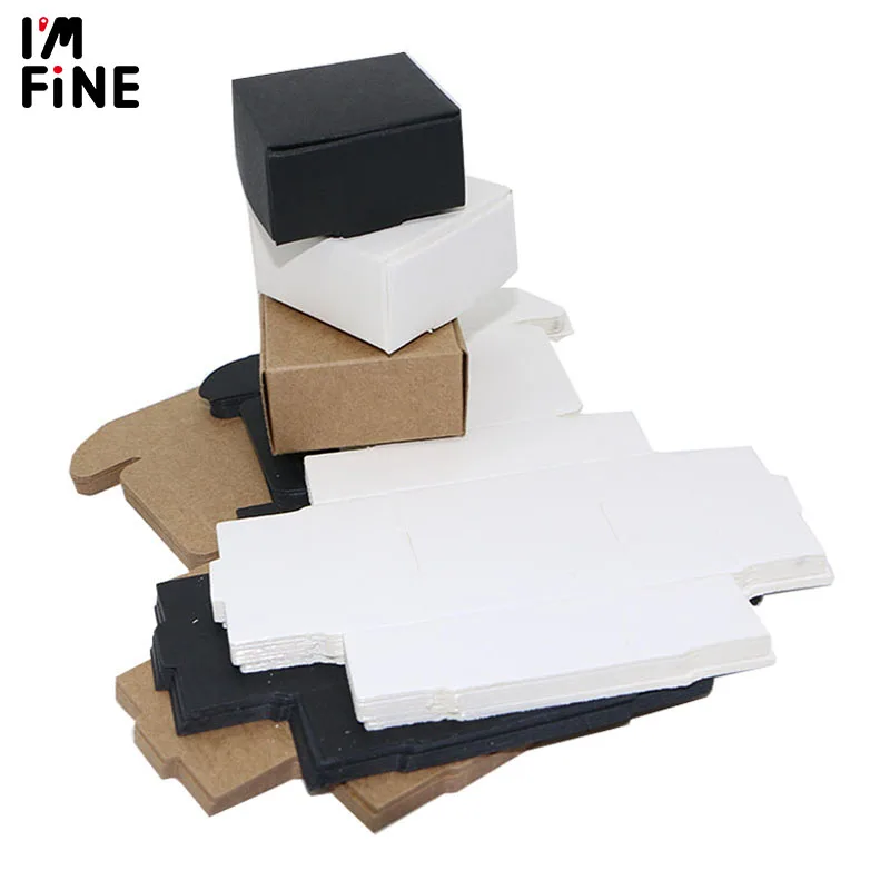 13-sizes-Small-Black-Cardboard-gift-box-white-Package-paper-carton-box ...