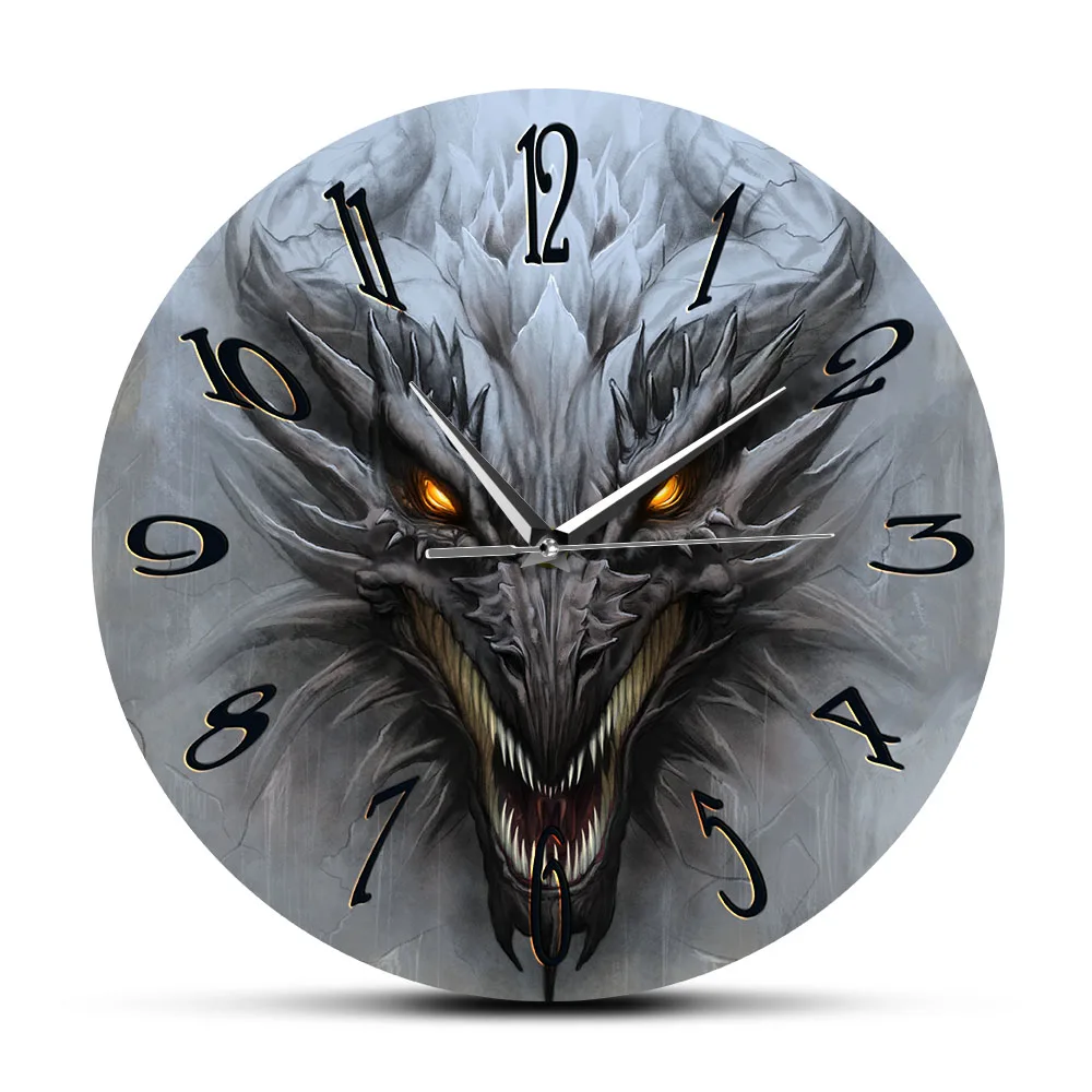 Dragon Design Wall Clock | Wall Clock Style Dragon | Dragon Decorative ...