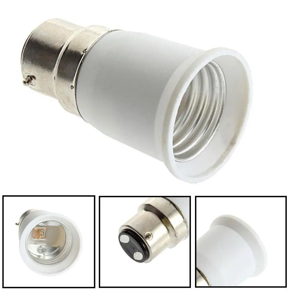 Light Bulb Lamp Holder Adapter B22 to E27 Socket Plug Extender ...