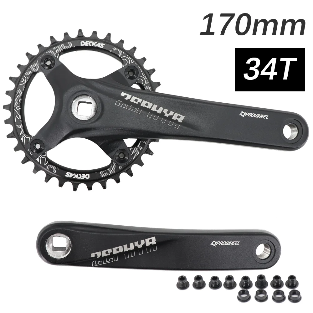 Prowheel crankset square hole MTB Bike 104BCD 170mm 175mm deckas ...