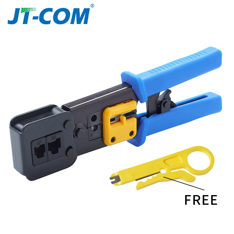 RJ45 Tool Network Crimper for RJ45 Cat7 Cat6 Metal Clips Pliers Modular ...