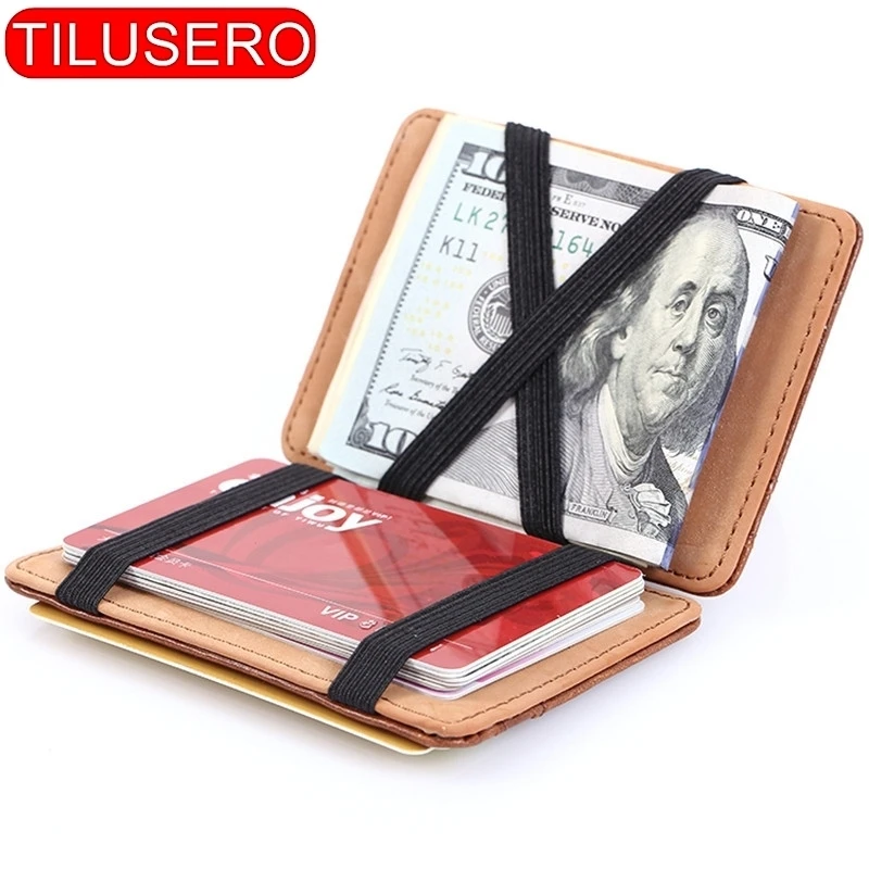 Fashion Men Slim Wallet Male Ultra Thin Short Men Magic Wallet Money ...