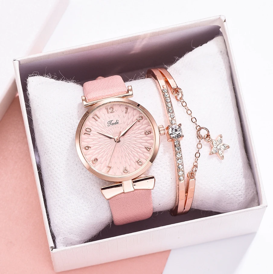 Clocks Watches Gift Womens | Wrist Watches Bracelet Set | Women Gift ...