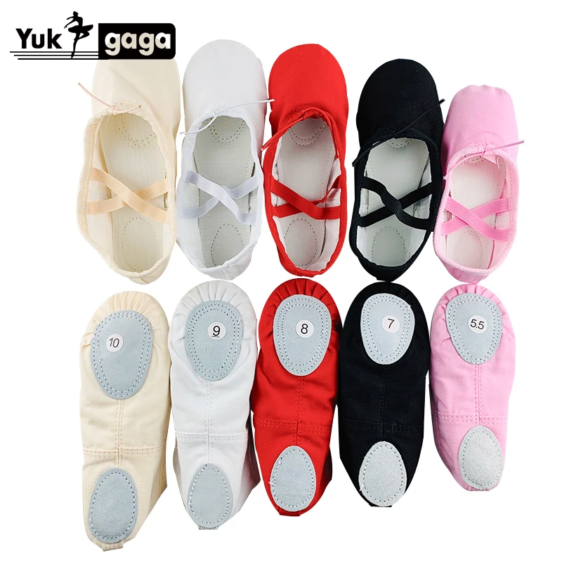 A02d2 Ballet Slippers For Girls Classic Split Sole Canvas Dance ...