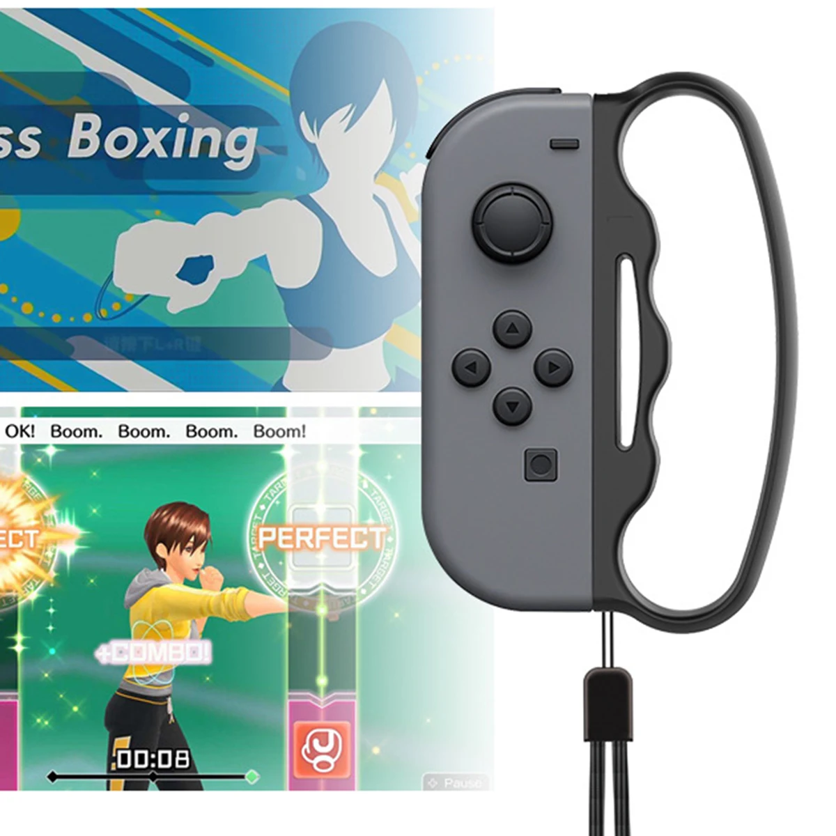 2pcs Boxing Grips Hand Grips with Waist Straps for Nintendo Switch Joy ...