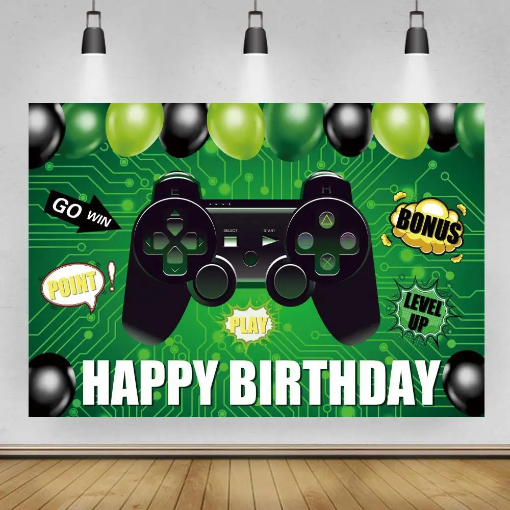 Video Games Themed Party Backdrop Game Room Decoration Background Game ...