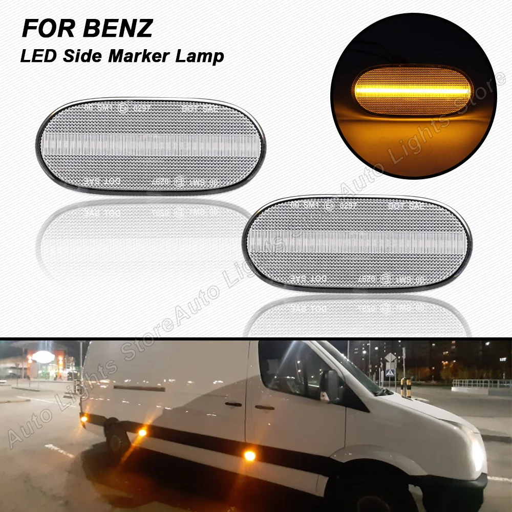 2PCS No Error LED Side Marker Light For Mercedes Benz Sprinter W906 ...