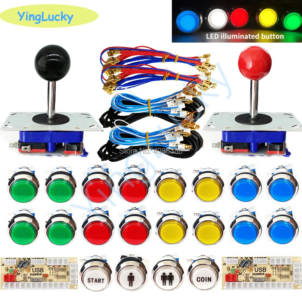 Arcade-game-diy-joystick-kit-zippy-joystick-jamma-arcade-MAME-LED ...