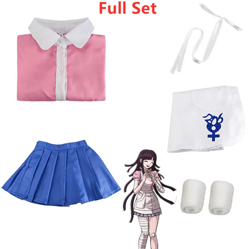 Game Danganronpa 2 Mikan Tsumiki Cosplay Costume / Wig - AllCosplay.com
