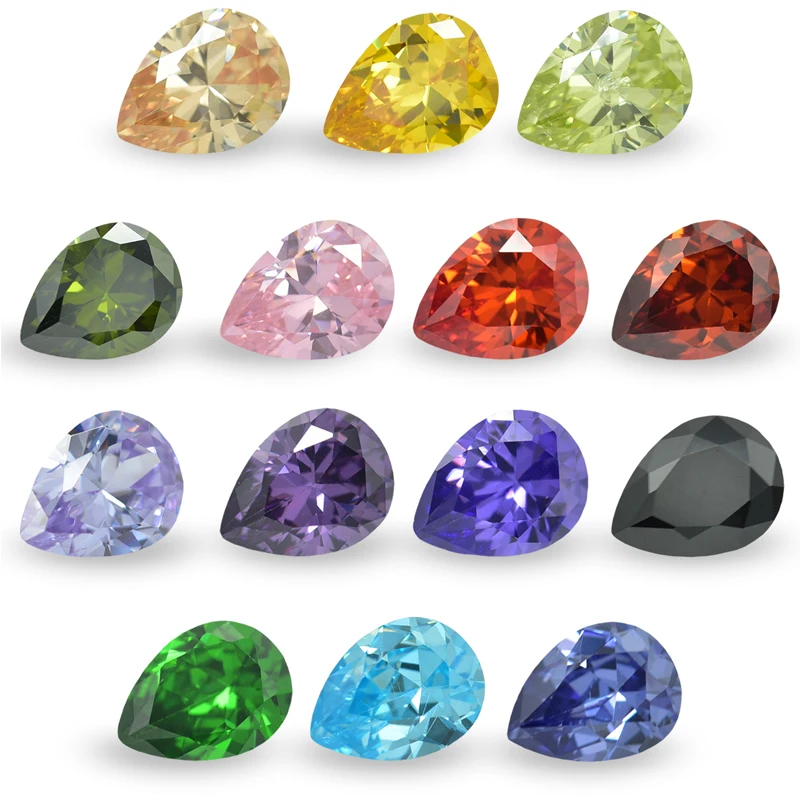 Pear-Shaped-Loose-Cubic-Zirconia-AAAAA-CZ-Stone-2x3mm-13x18mm-High ...